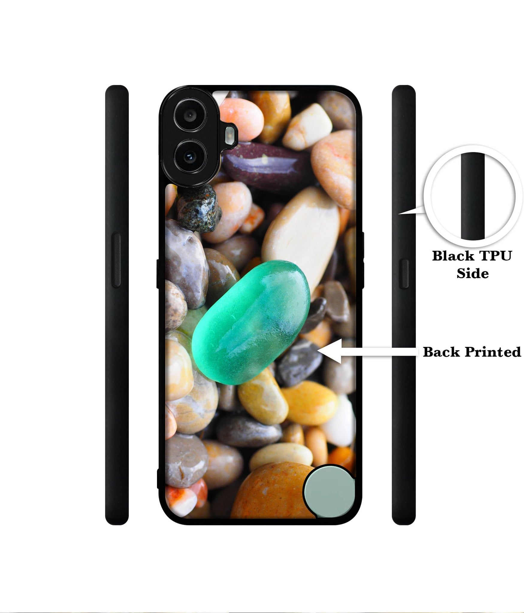 Casotec Sea Stones Design Premium 2D Printed Metal Back Case Cover for ...