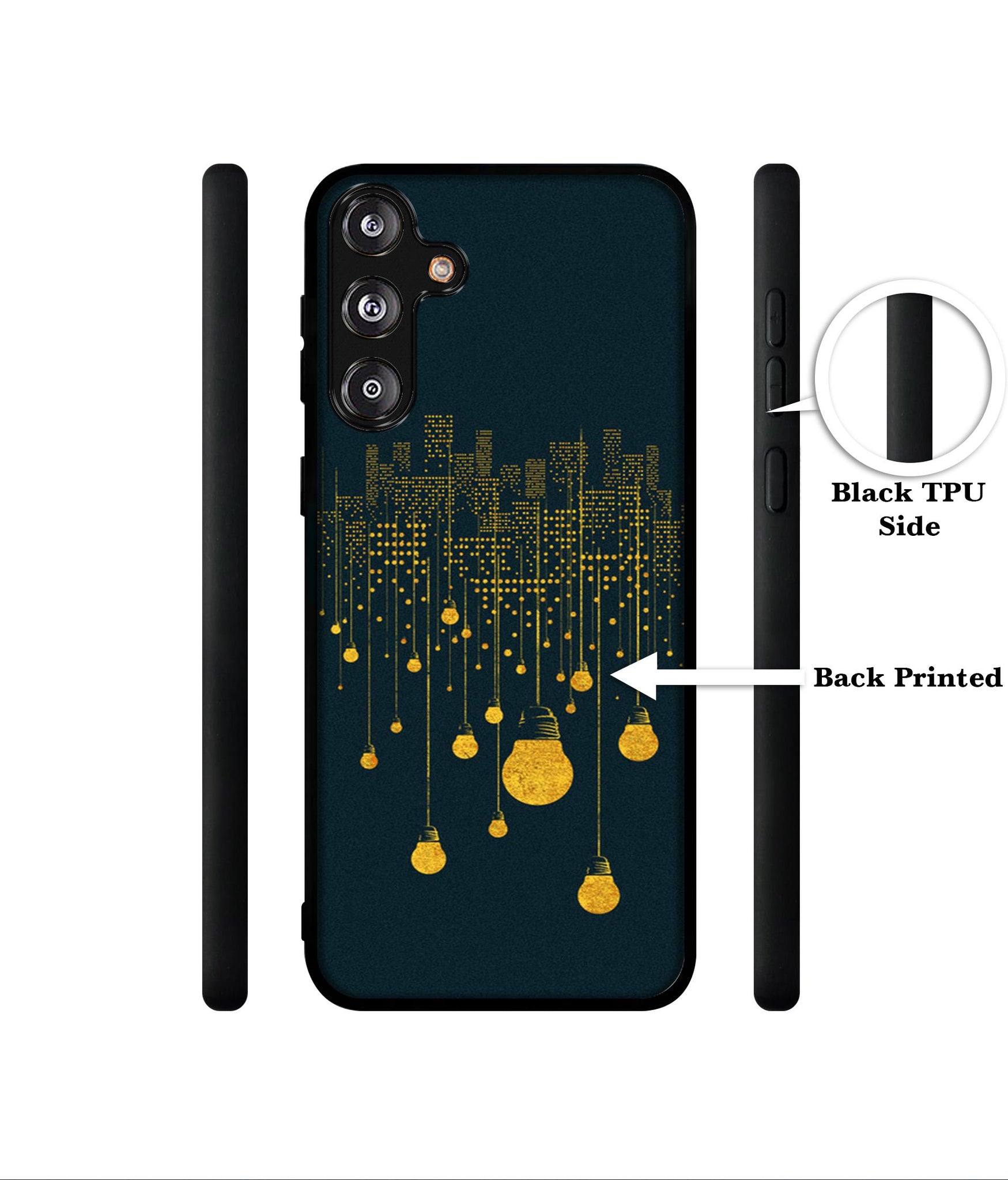 Casotec City Light Pattern Design Premium 2D Printed Metal Back Case ...