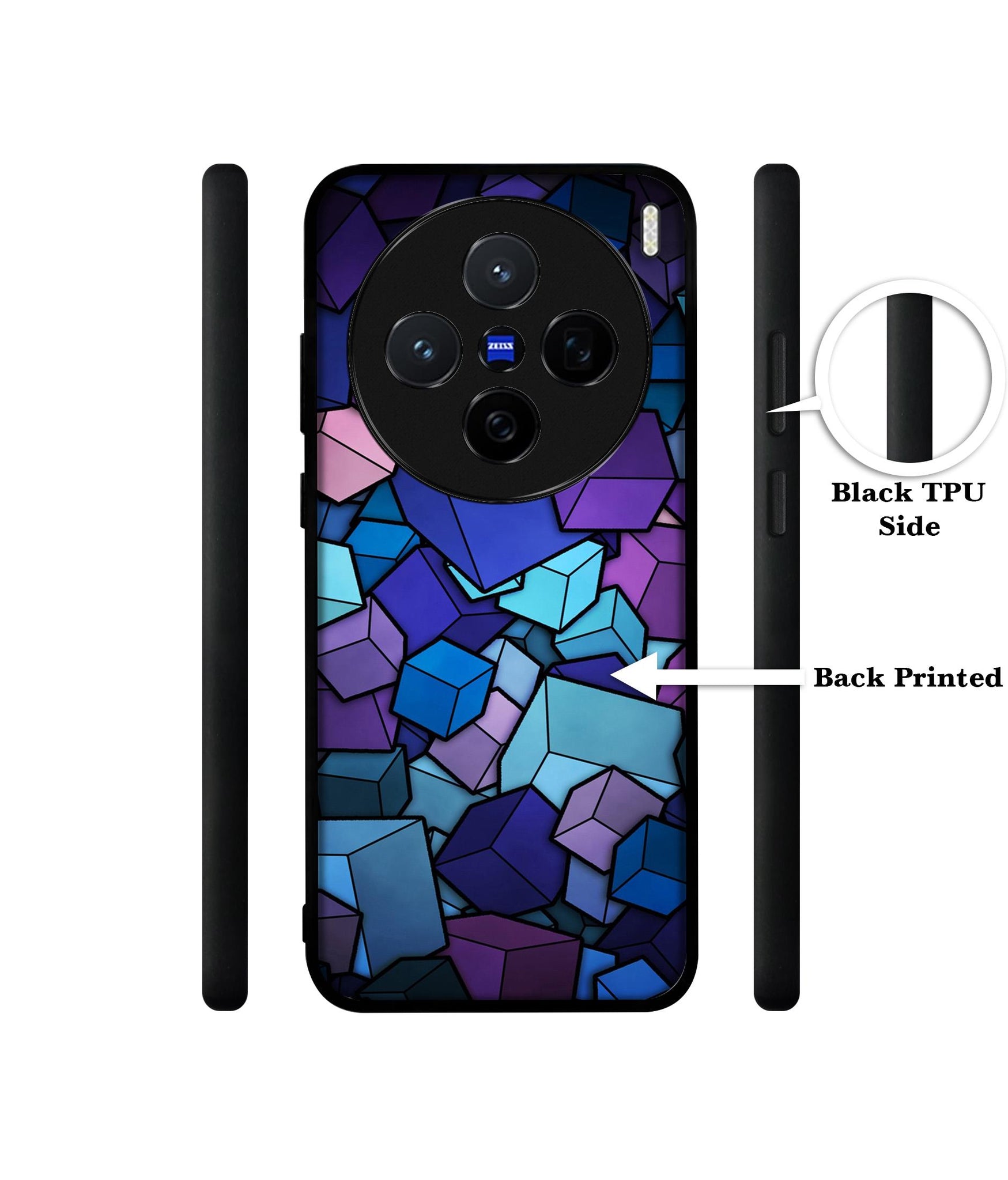 Casotec Color Box Design Premium 2D Printed Metal Back Case Cover for ...