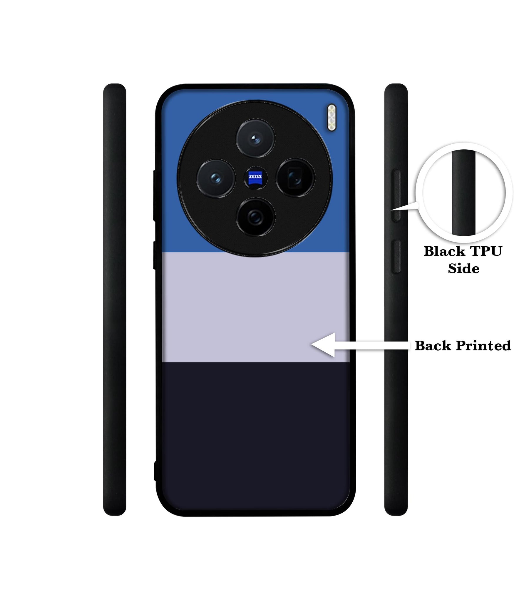 Casotec Three Color Stripes Design Premium 2D Printed Metal Back Case ...