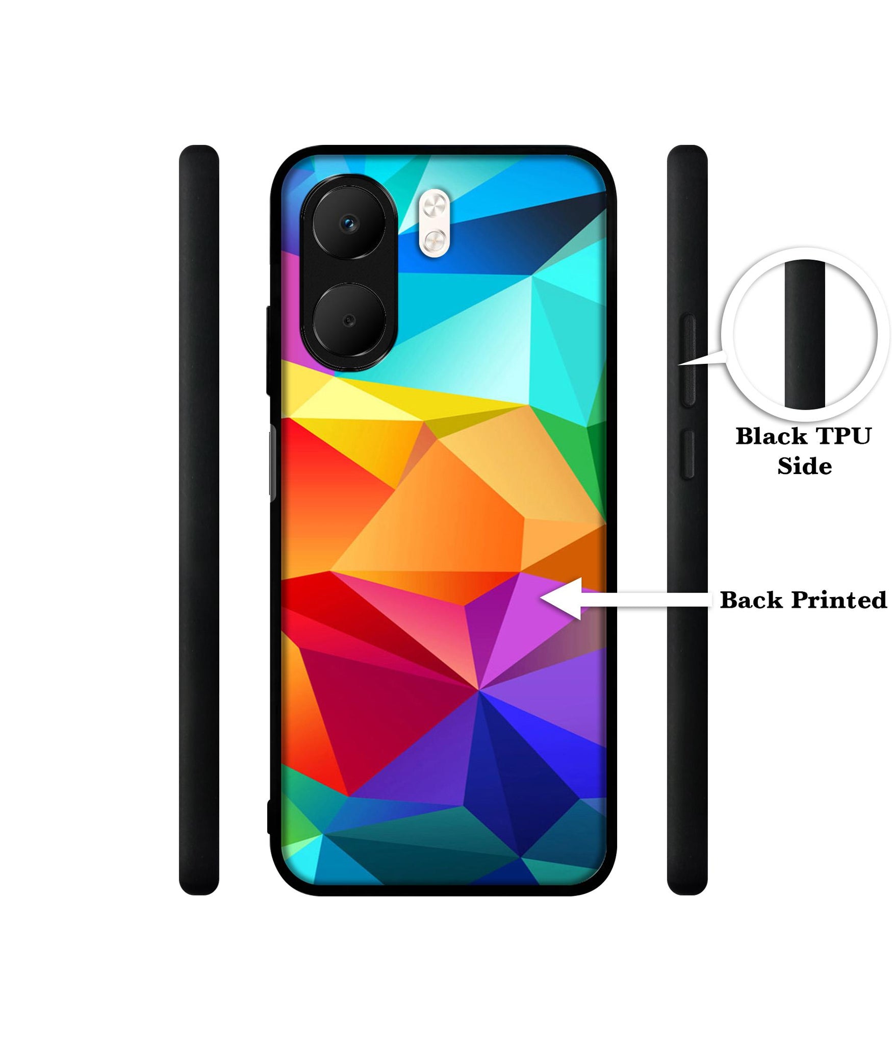 Casotec Colorful Pattern Design Premium 2D Printed Metal Back Case ...