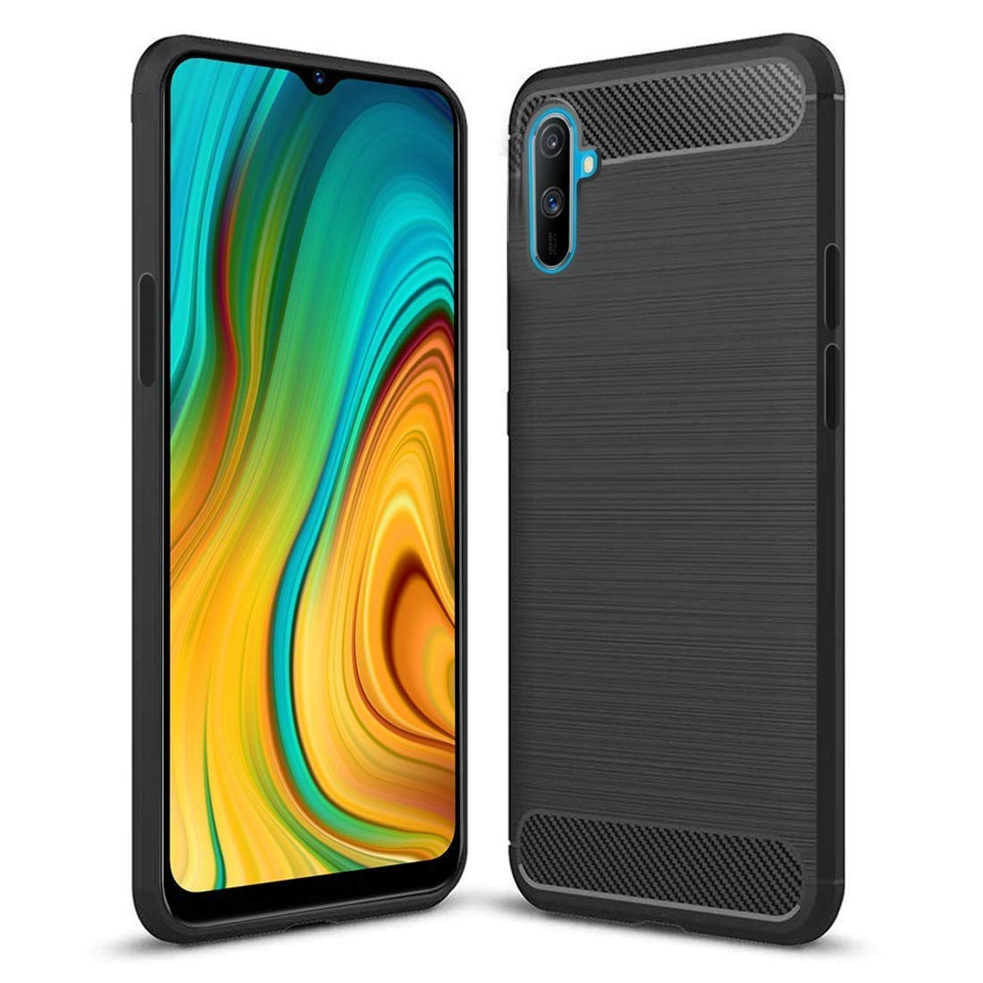 Casotec Carbon Fiber Shockproof Rugged Armor Case Cover with Metallic ...