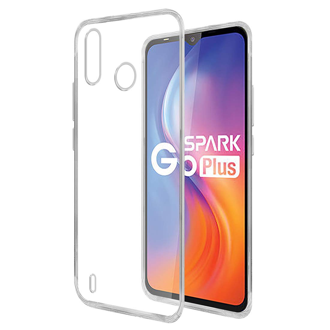 Casotec Soft TPU Back Case Cover for Techno Spark Go Plus - Clear