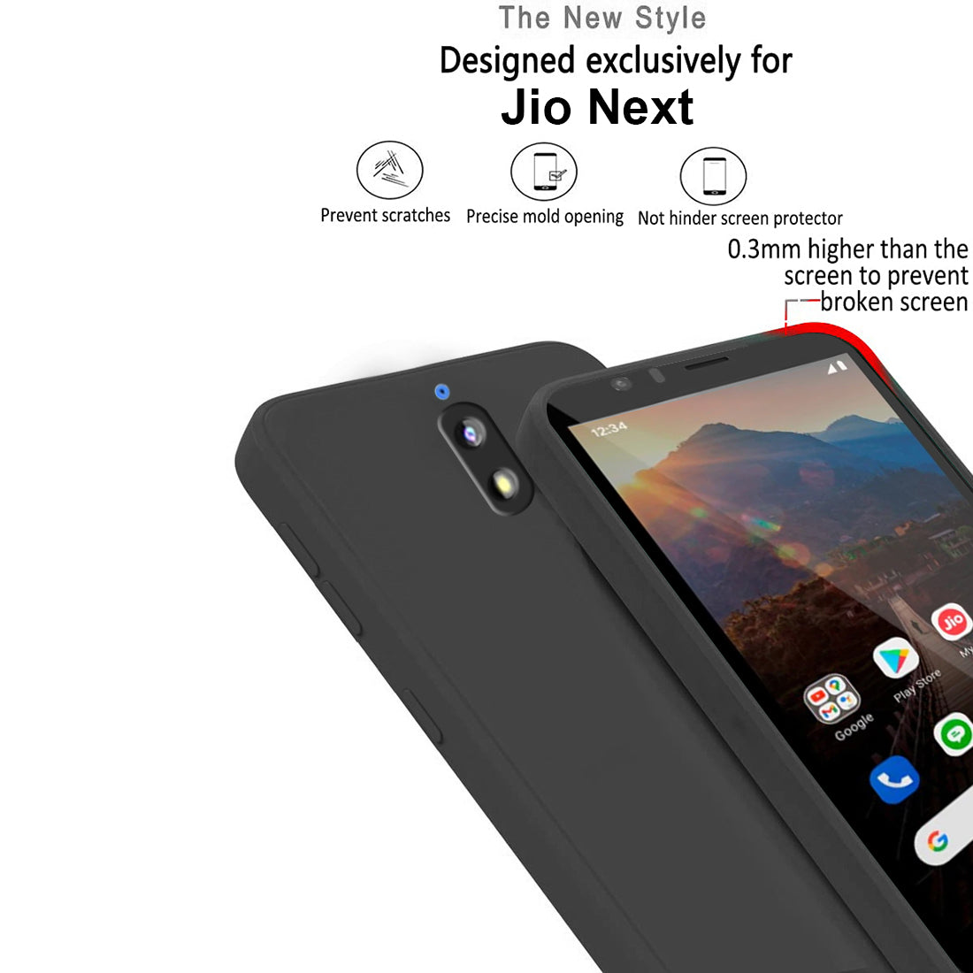 Casotec Shockproof Matte Liquid Silicone Case with Camera Protection ...