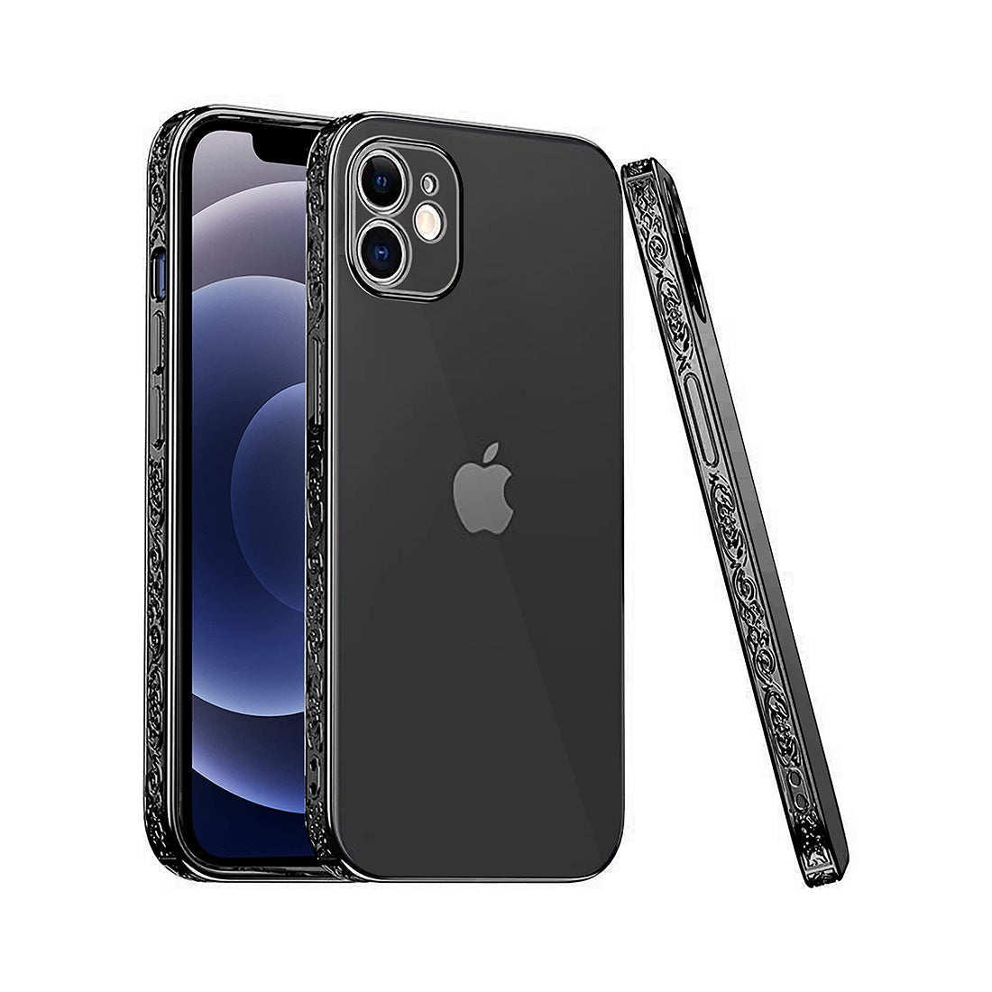 Casotec Camera Protection Bumper Cover for Apple iPhone 12 - Black