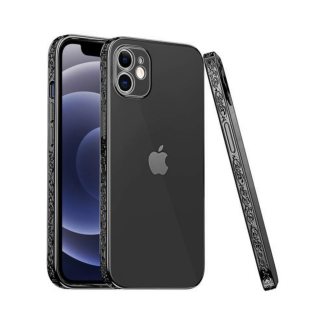 Casotec Camera Protection Bumper Cover for Apple iPhone 12 Mini - Black