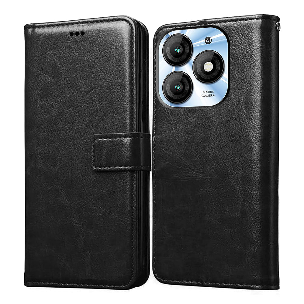 Casotec Flip Cover Back Case for Itel A70 4G | Premium Leather Finish ...