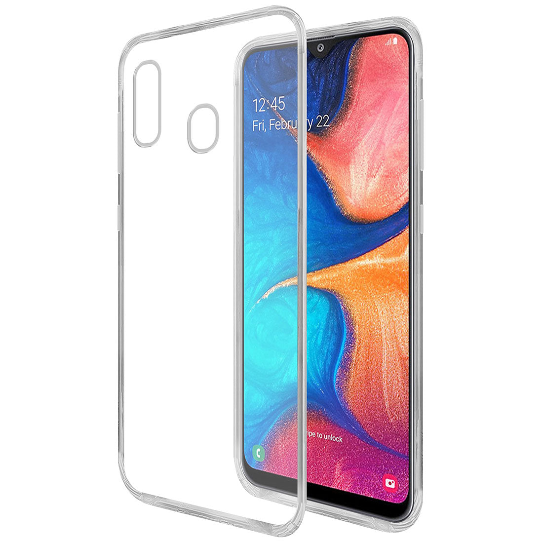 Casotec Soft TPU Back Case Cover for Samsung Galaxy A20 - Clear