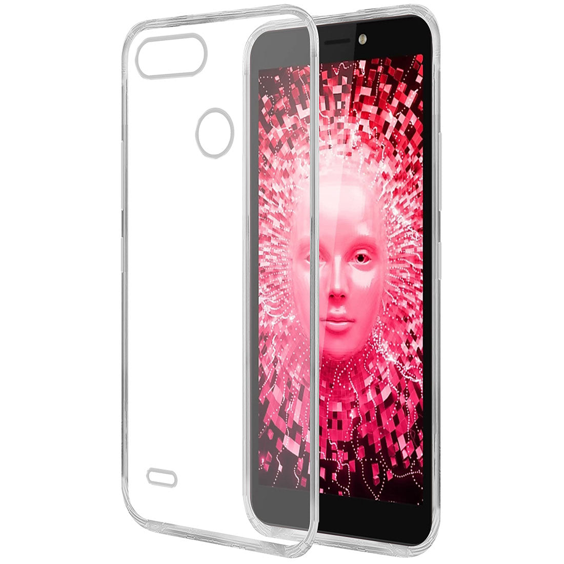 Casotec Soft TPU Back Case Cover for Itel A46 - Clear