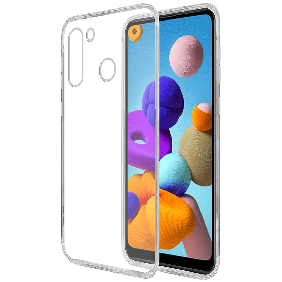 Casotec Soft TPU Back Case Cover for Samsung Galaxy A21 - Clear
