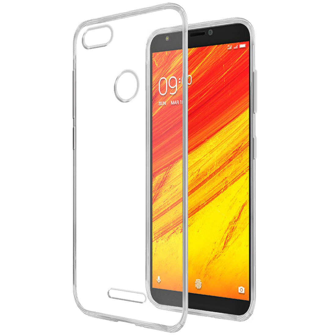 Casotec Soft TPU Back Case Cover for Lava Z91 - Clear