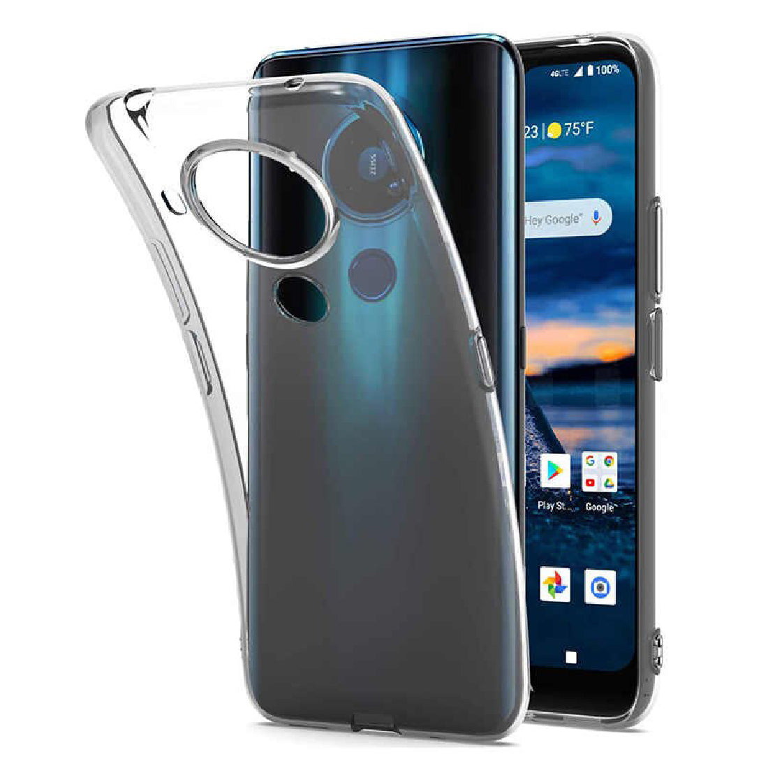 Casotec Soft TPU Back Case Cover for Nokia 5.4 - Clear