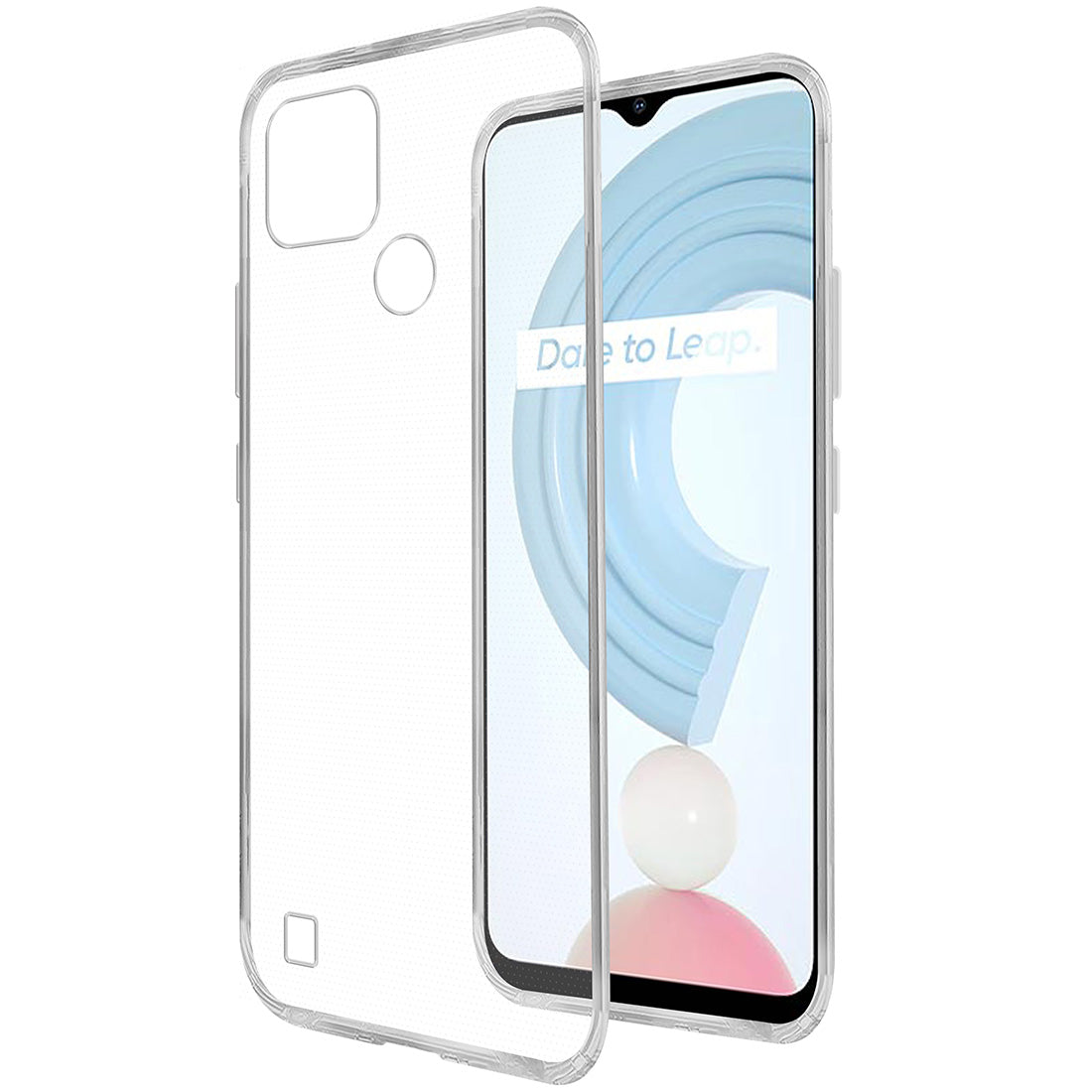 Casotec Soft TPU Back Case Cover for Realme C21 - Clear