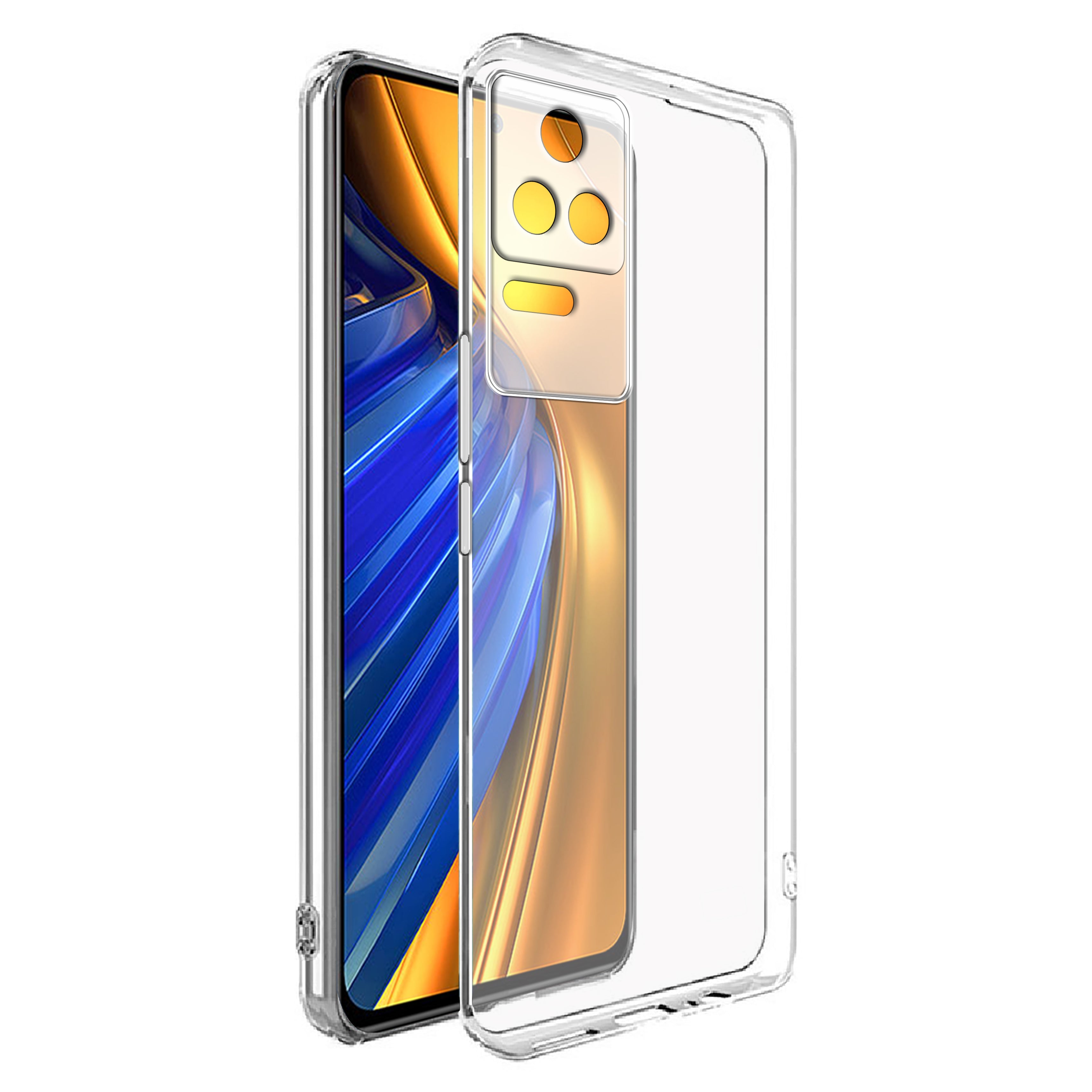 Casotec Soft TPU Back Case Cover for Poco F4 5G - Clear