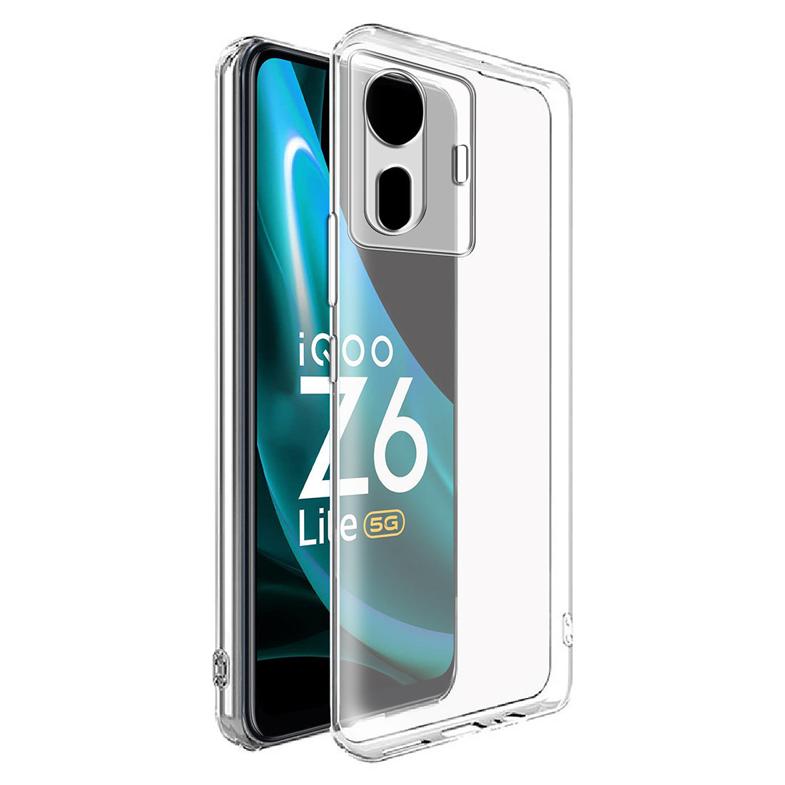 Casotec Soft TPU Back Case Cover for iQOO Z6 Lite 5G - Clear