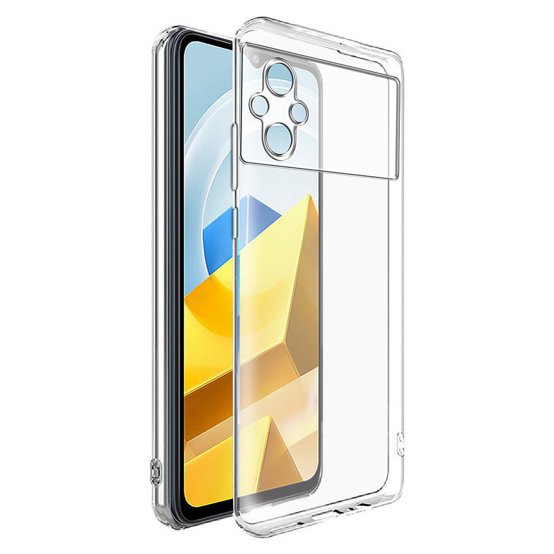 Casotec Soft TPU Back Case Cover for Poco M5 4G - Clear