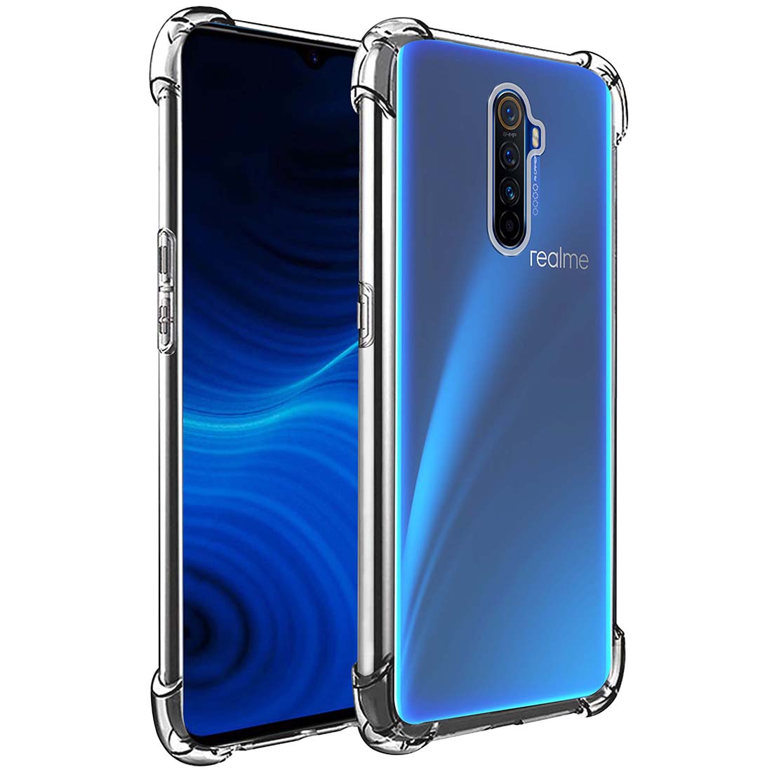 Casotec Hybrid Soft Silicon TPU Back Case Cover for Realme X2 Pro - Clear