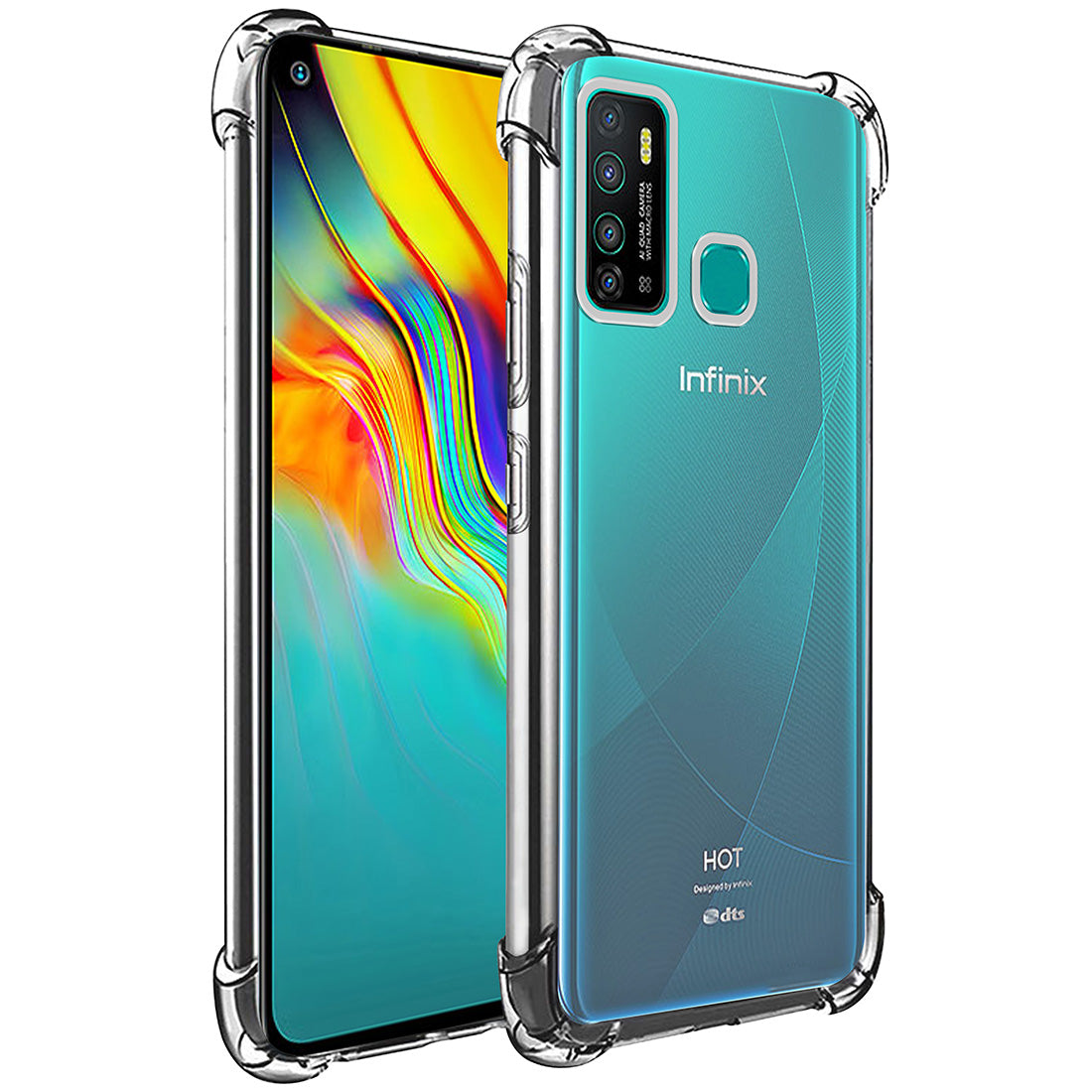 Casotec Hybrid Soft Silicon TPU Back Case Cover for Infinix Hot 9 - Clear