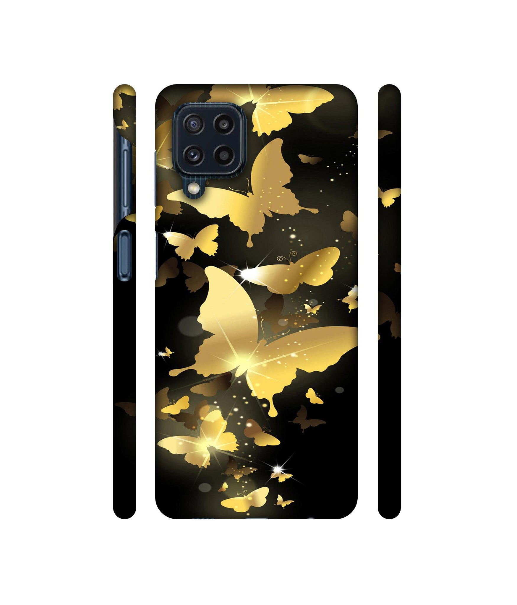 Casotec Golden Butterfly Pattern Design 3D Printed Hard Back Case Cover ...